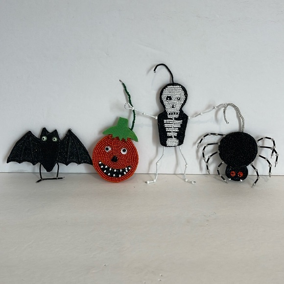 Holiday | Hand Beaded Halloween Decorations Bundle Set Of 4 | Poshmark